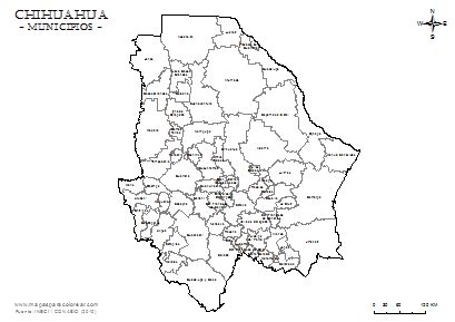 Mapas De Chihuahua Para Colorear