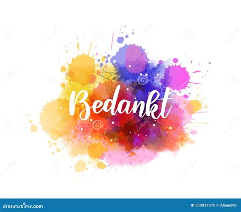 Bedankt Thank You In Dutch Handwritten Modern Calligraphy Lettering