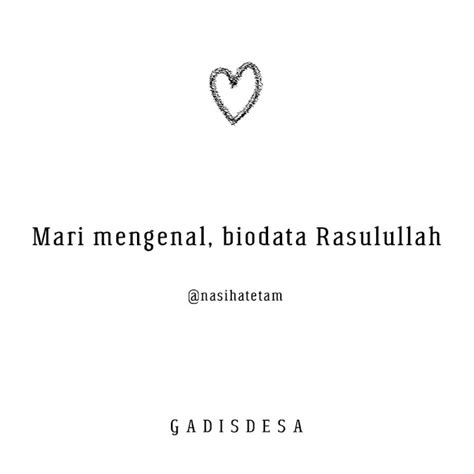 Biodata Rasulullah Saw Life Is Beautiful