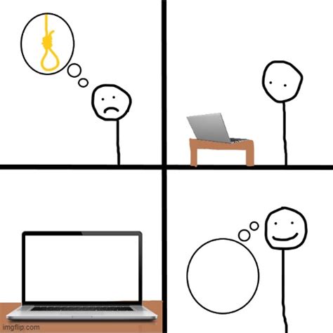 Suicidal Stickman Blank Template Imgflip