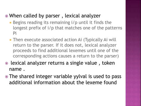 ppt design of lexical analyzer using lex powerpoint presentation free download id 2699873