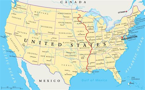 Mississippi River On World Map Map