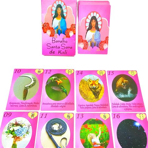 Baralho Tarô Cigano Santa Sara Kali 36 Cartas Fácil Iniciar MercadoLivre