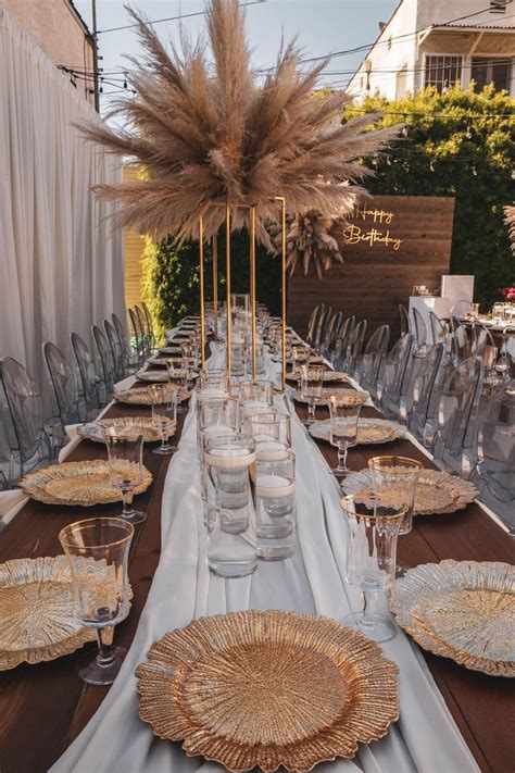 Ivory Chiffon Table Runners Floating Candles Wedding Decor Style