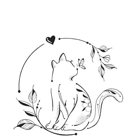 Pin by Semanur Çankır Skyartlover on Drawing Cat tattoo designs
