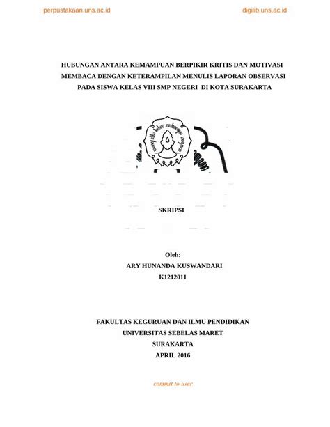 Pdf Hubungan Antara Kemampuan Berpikir Kritis Pdf Filemembaca