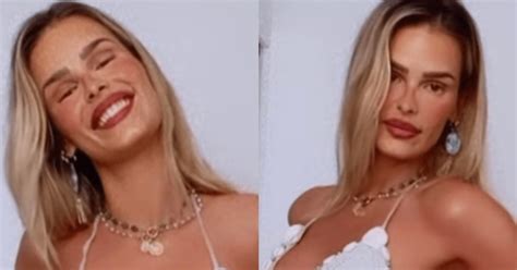 Yasmin Brunet se exibe biquíni fio dental e ostenta corpo sequinho