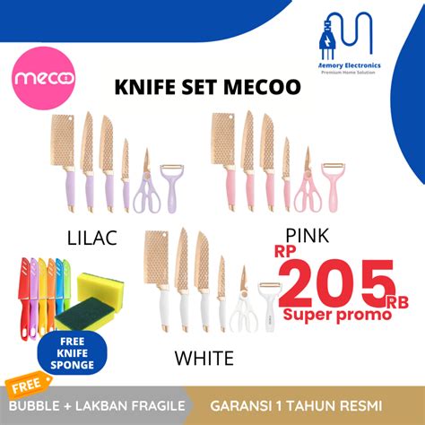 Jual Mecoo Knife Set Pisau Dapur Anti Bakteri Jamur Higenis Tajem