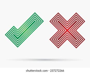 Check Mark X Yes No Icon