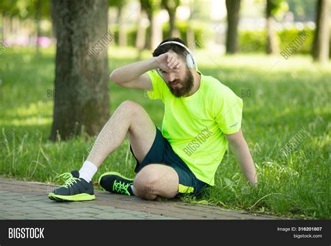 Runner Resting Tired Image Photo Free Trial Bigstock