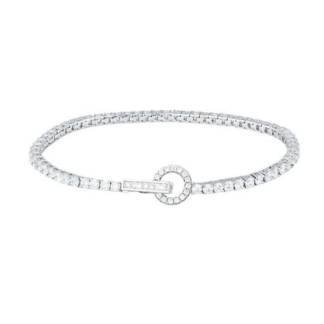Bracciale Tennis Mabina In Argento Zirconi Bianchi Con Cerchio