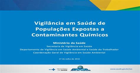 Vigilância em Saúde de Populações Expostas a Contaminantes