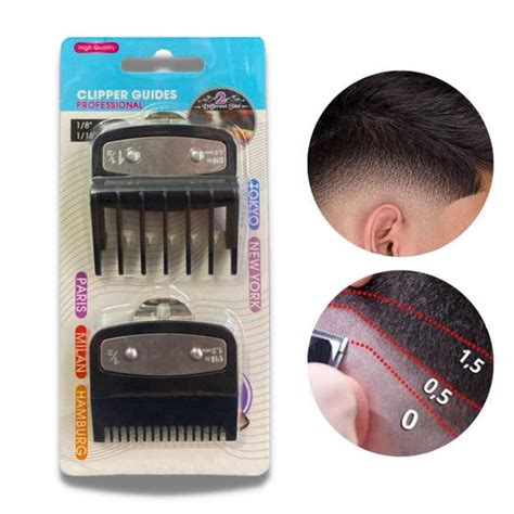 Kit Pentes Disfarce 0 5 E 1 5 Máquinas De Cortar Cabelo Trava Metal