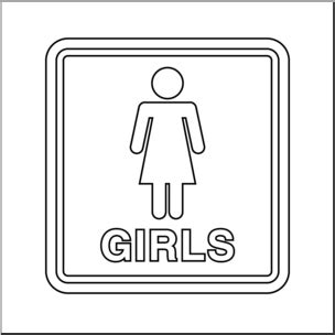 Restroom Outline For Classroom Therapy Use Great Restroom Clipart