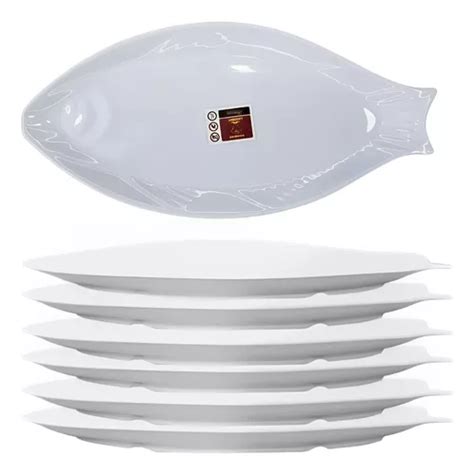 Travessa Forma De Peixe Oval Melamina Branca Servir Sushi Frete grátis