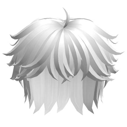 Fluffy Messy Anime Hair White Roblox