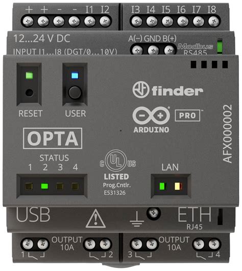 Arduino Opta WiFi AFX00002 PLC Communication Module 12 V DC 24 V DC