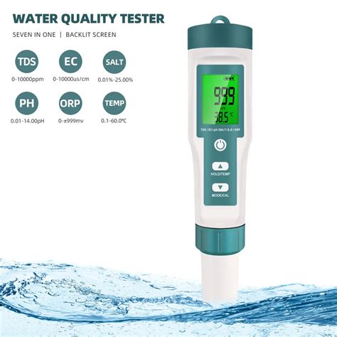7 In 1 PH TDS EC ORP Salinity S G TEMP Meter Digital PH Tester C