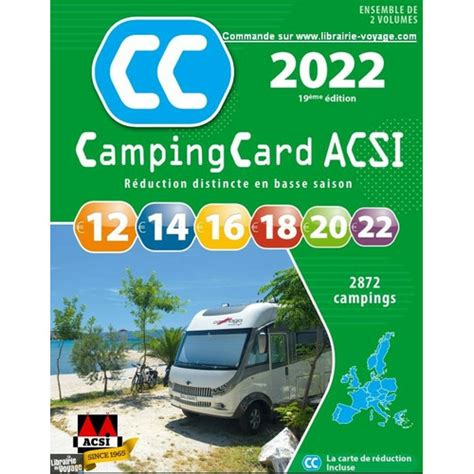 NOUVEAU Guide ACSI 2022 Camping Card