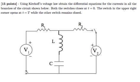 Solved Points Using Kirchoff S Voltage Law Obtain The Chegg