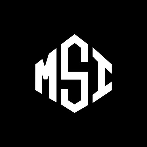 Msi Letter Logo Design With Polygon Shape Msi Polygon And Cube Shape