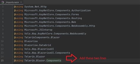 how to integrate the telerik blazor components to the abp blazor ui abp community