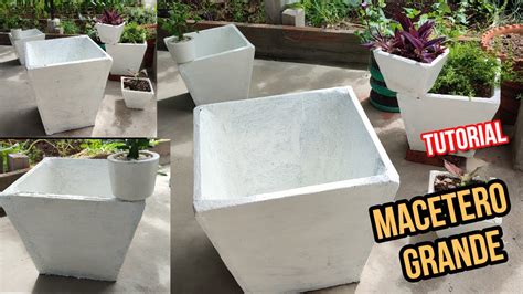 Como Hacer Maceteros De Cemento Para Plantas Grandes O Frutales