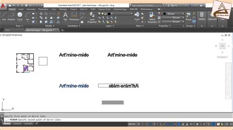 mirrortext mirrtext enable and disable mirror text in autocad youtube