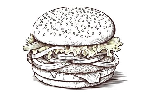 How To Draw A Cheeseburger Yonderoo