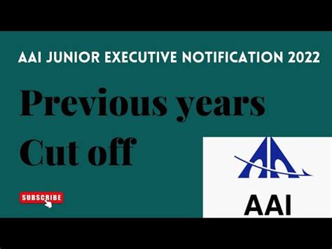 AaI Junior Executive Notification 2022 Previous Cut Off Aai Junior