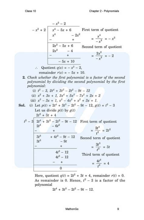 ncert solutions for class 10 maths chapter 2 polynomials mathongo