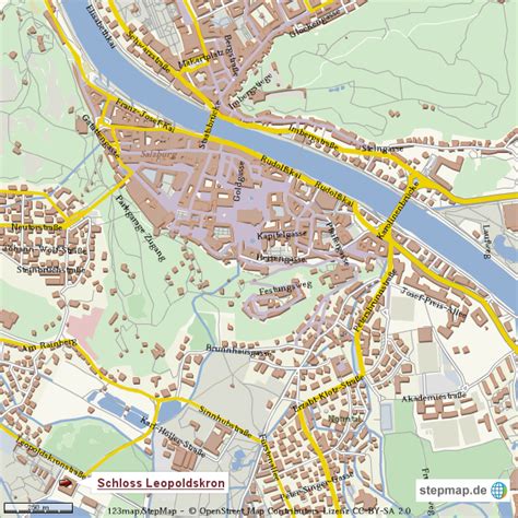 StepMap Salzburg Stadt Landkarte für Deutschland