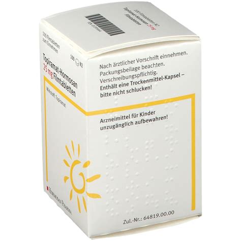 Topiramat Hormosan 25 Mg 100 St Mit Dem E Rezept Kaufen Shop Apotheke