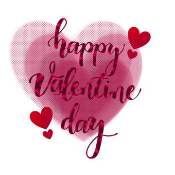 Feliz Dia De San Valentin Letras A Mano PNG dibujos Día De San