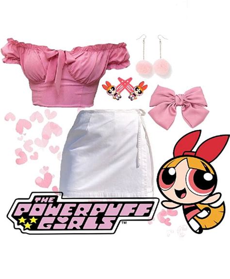 Blossom Outfit Shoplook Powerpuff Girls Outfits Pink Crop Top