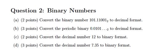 solved struggling for b and dquestion 2 binary numbers