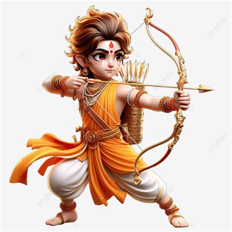 Diseño Guerrero 3d Shree Ram PNG dibujos 3d Señor Carnero Shre Ram Ji