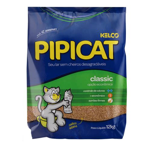Areia Sanitária para Gatos PIPICAT Classic 12kg Pão de Açúcar