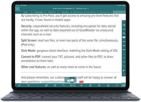 reading pdf with goodreader pro for ipad and iphone