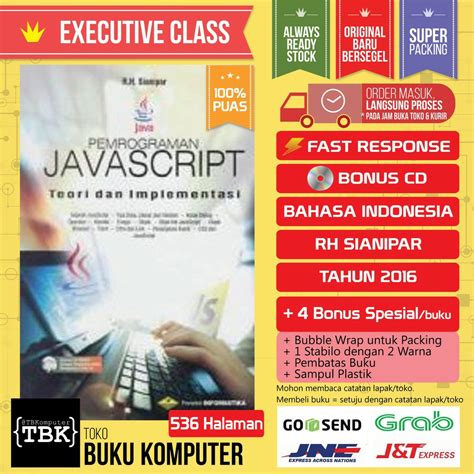 buku pemrograman javascript plus cd edisi revisi terbaru alfazza shop