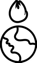 World Planet Earth Line Style Icon Royalty Free Vector Image