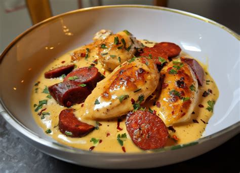 Aiguillettes de Poulet en Sauce Crémeuse au Chorizo Cuisine