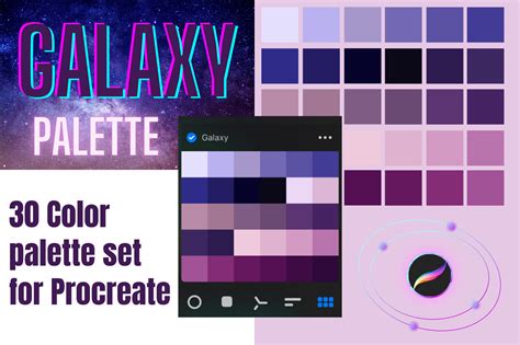 Galaxy Color Palette For Procreate Ebb And Flow Creative Co Atelier