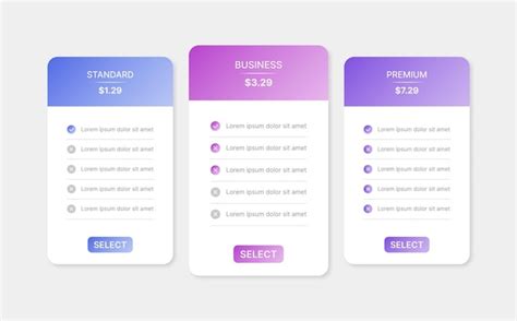 Premium Vector Subscription Plan Package Offer Price Comparison Table