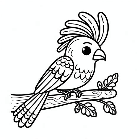 Dibujos de Un Lindo Pájaro Quetzal para Colorear para Colorear Pintar