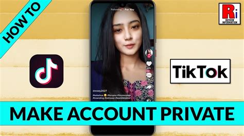 How To Make Tiktok Account Private Youtube