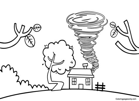 Im Genes De Tornado Para Colorear Tornado Para Colorear P Ginas The
