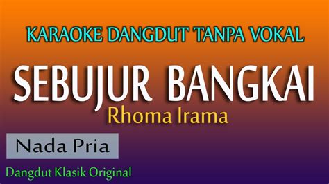SEBUJUR BANGKAI RHOMA IRAMA KARAOKE DANGDUT TANPA VOKAL NADA PRIA