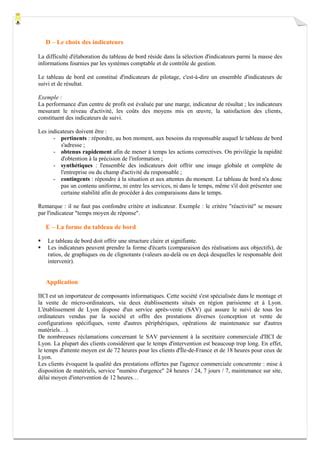 Tableau De Bord PDF