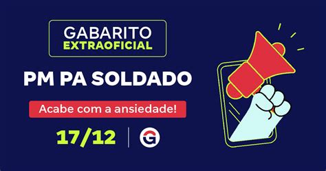 Gabarito PM PA Soldado extraoficial confira a correção da prova